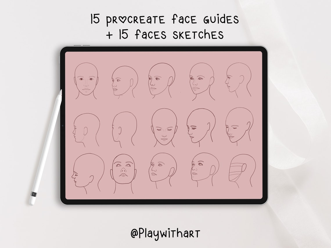 Procreate Portrait Guide Stamps Faces Guide Stamp Brushes - Etsy