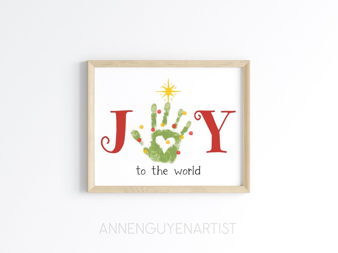 Joy Ornament Handprint Nativity My First Christmas Joy to the World ...