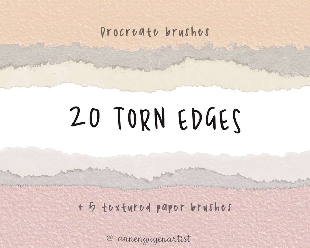 Procreate Torn Edge Paper Brushes Procreate Eraser Stamps Brush Ripped ...