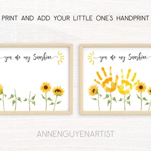 Mother's Day Handprint Art Bundle Grandma Sunshine Spring Floral DIY ...