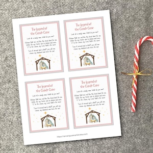 Christmas Craft Legend of the Candy Cane Holder Jesus Christian Gift ...