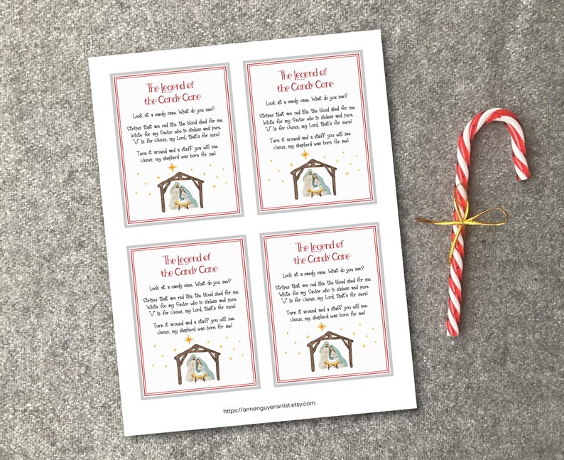 Christmas Craft Legend of the Candy Cane Holder Jesus Christian Gift ...