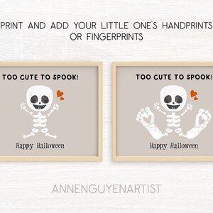 Halloween Handprint Art Activity Footprint Boo Set of 8 Prints Bundle ...