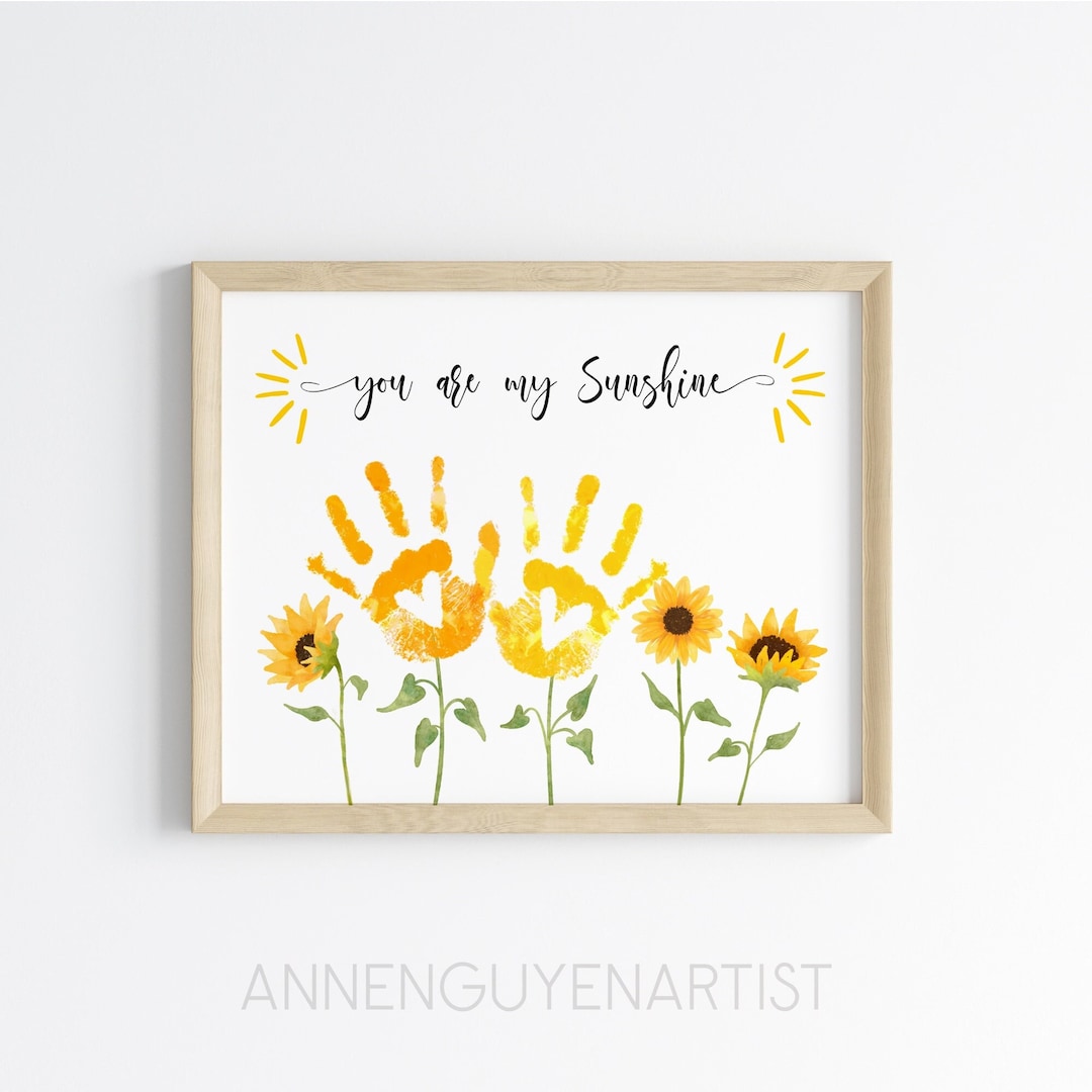 Mother's Day Craft Teacher Sunflower Sunshine Handprint Art Floral ...
