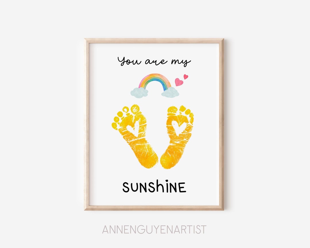 Mother's Day Craft Handprint Art Rainbow Sunshine Teacher Gift Birthday ...