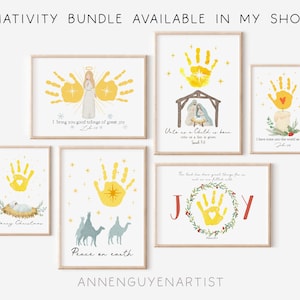 Sunday School Craft Christmas Handprint Nativity Holly Night Bible ...