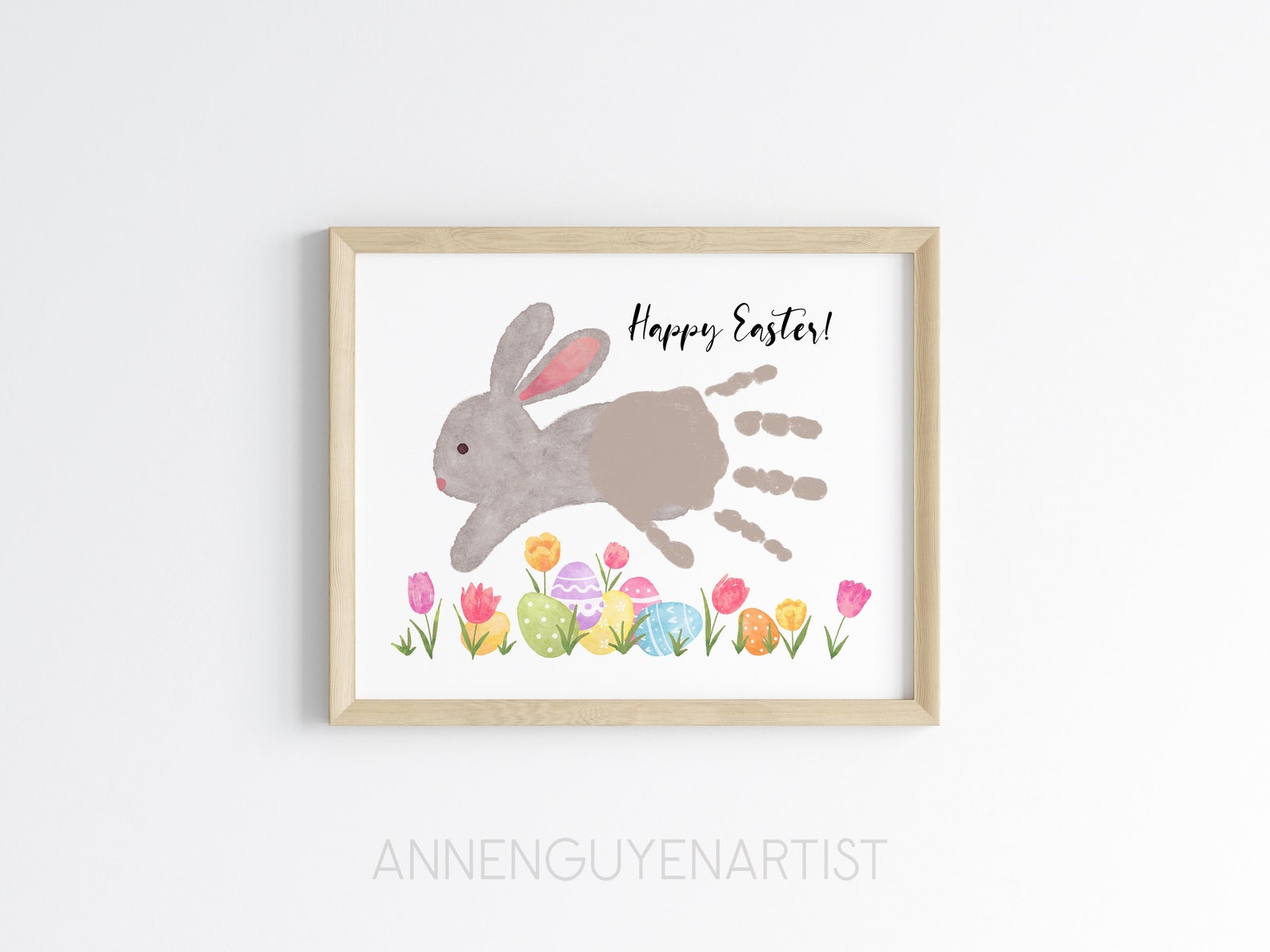 12 Easter Handprint Art Footprint Spring Bouquet Easter Eggs Bunny DIY ...