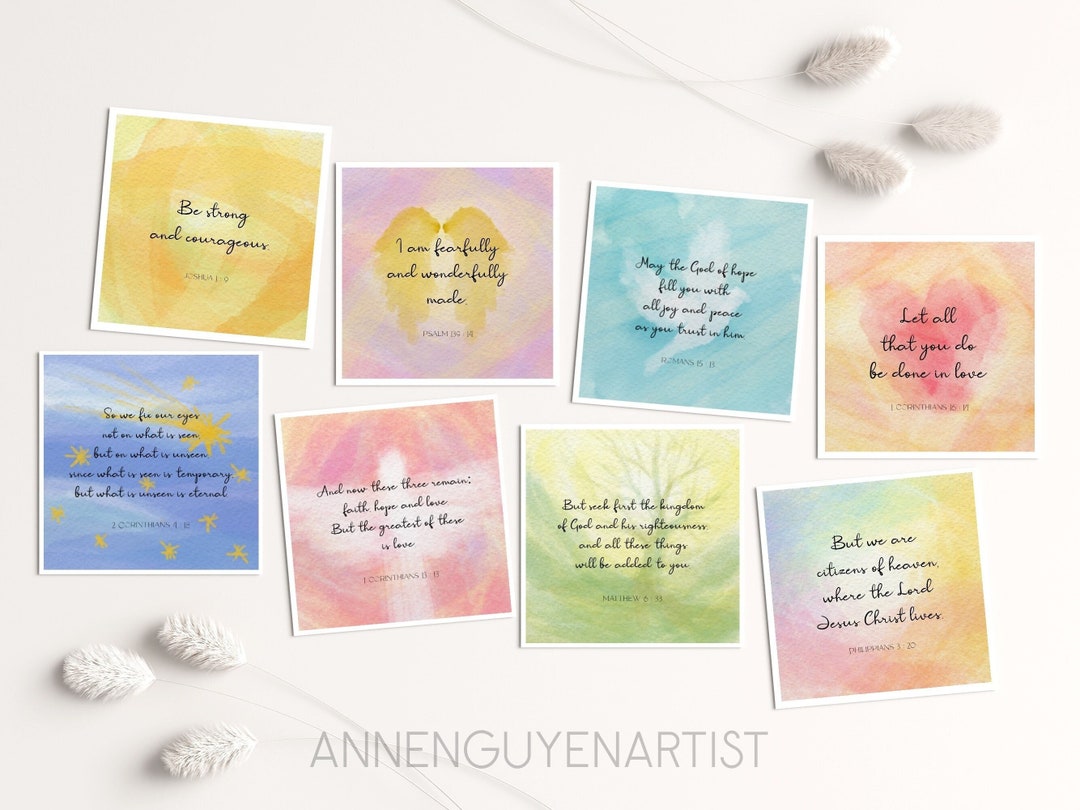 Bible Cards Christian Quotes Valentine Christmas Jesus Sunday School ...