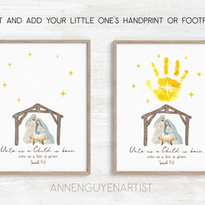 Christian Christmas Kids Craft Sunday School Handprint Art Nativity 6 ...