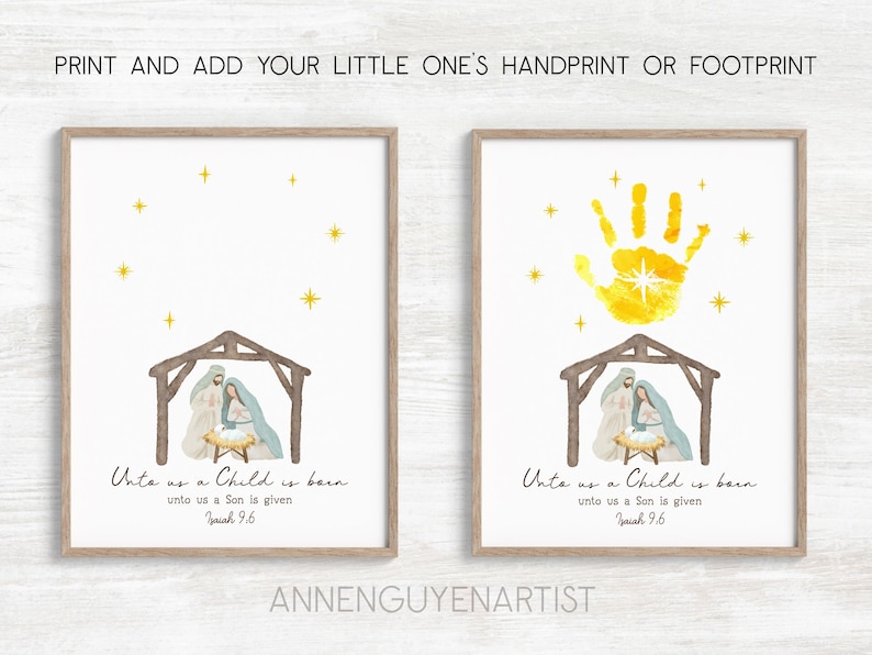 Christian Christmas Kids Craft Sunday School Handprint Art Nativity 6 ...