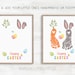 Easter Handprint Art Footprint Spring Bunny Carrot DIY Gift Keepsake ...