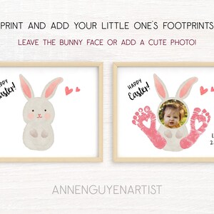 12 Easter Handprint Art Footprint Spring Bouquet Easter Eggs Bunny DIY ...