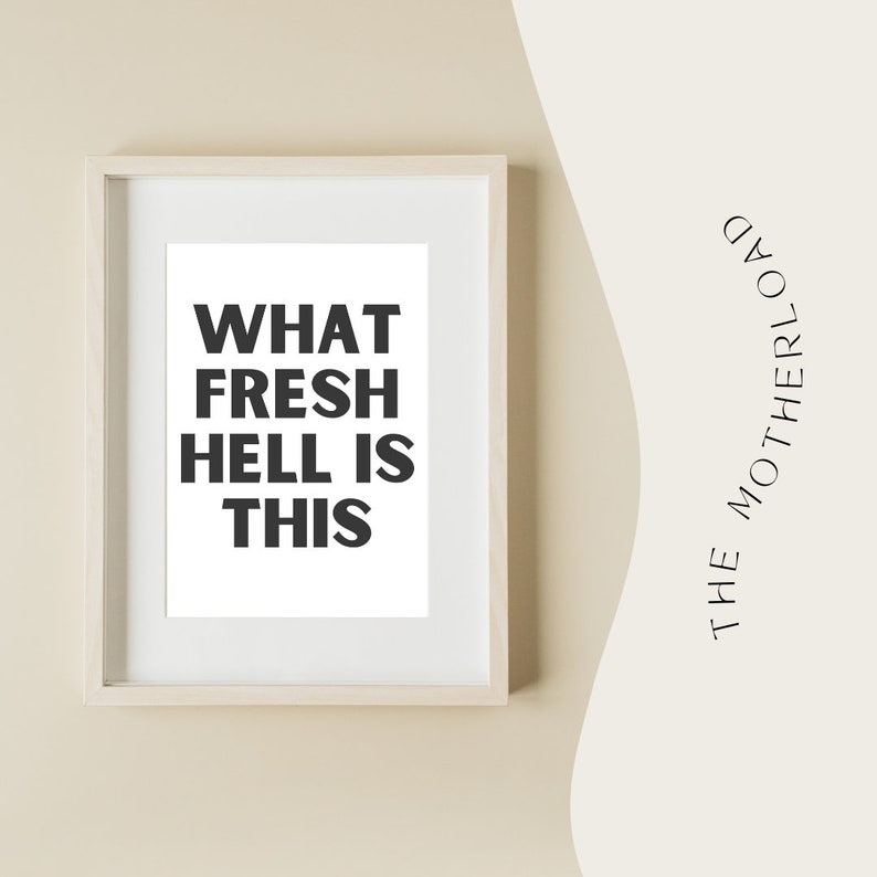 What Fresh Hell is This | Swear Prints | Fun Home Decor | Bathroom Art ...