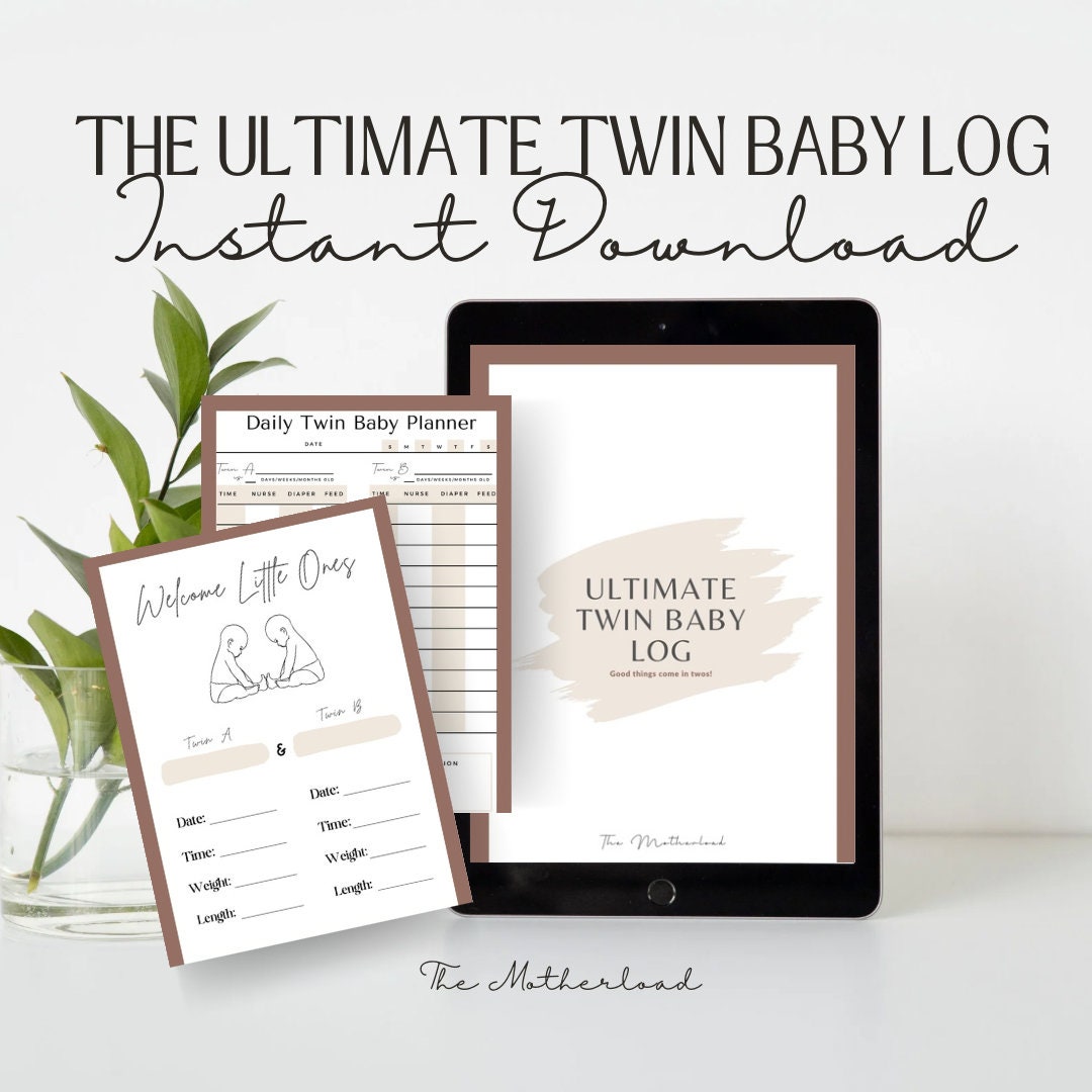 Printable Newborn Twin Daily Tracker and Planner | Baby Twins Daily Log | Newborn Twins Tracker ...