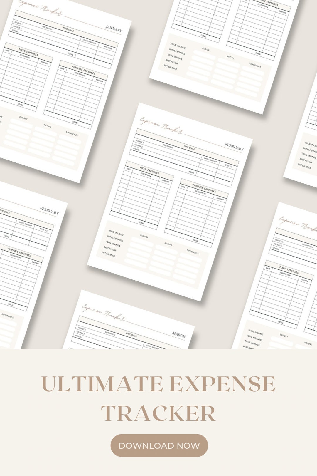Ultimate Expense Tracker | Expense Tracker PDF | Digital Expense ...