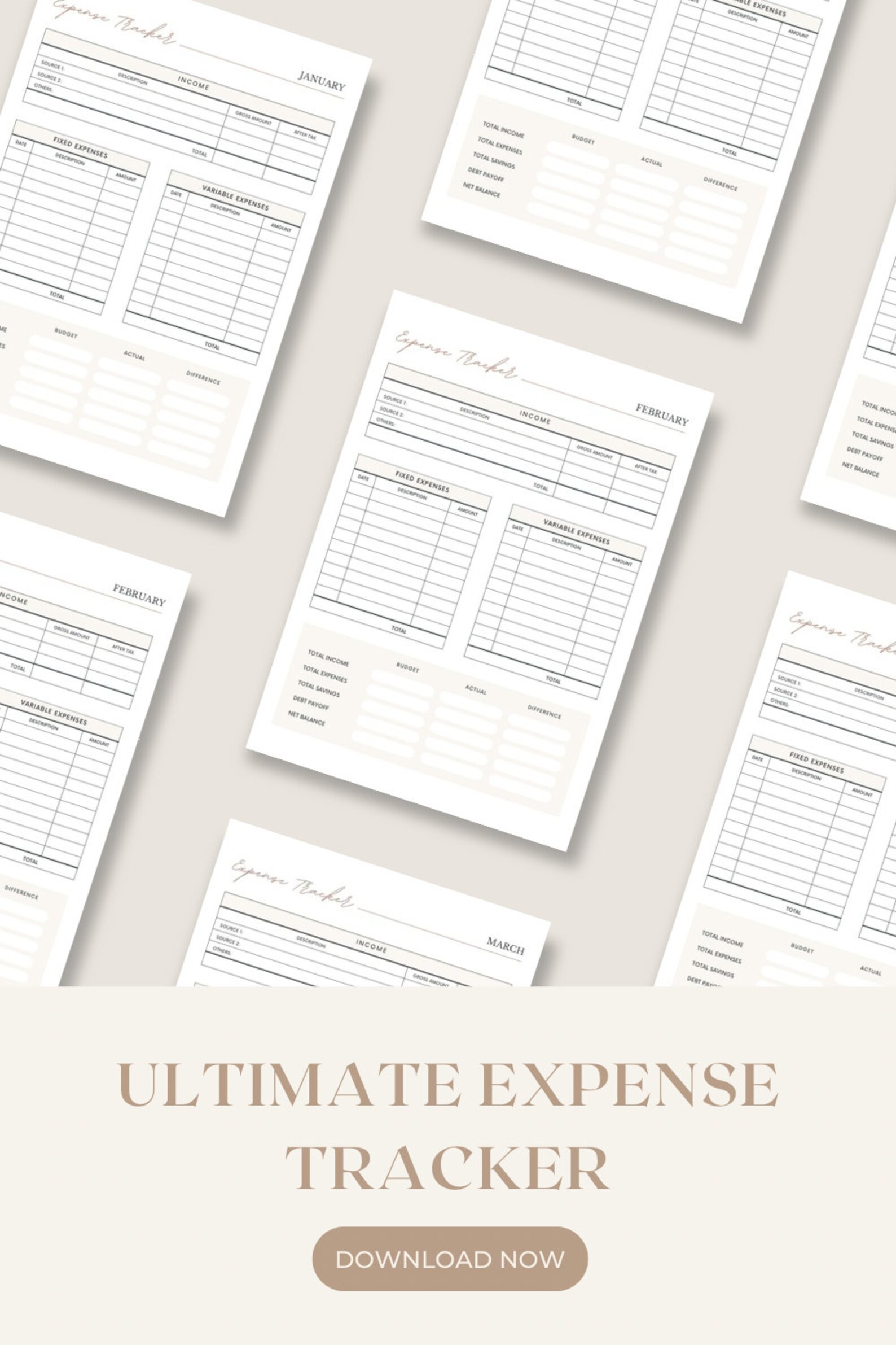 Ultimate Expense Tracker Expense Tracker PDF Digital Expense Tracker ...
