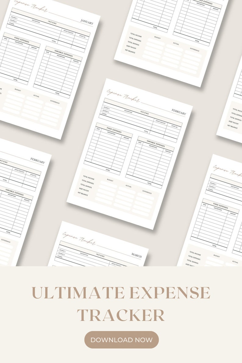 Ultimate Expense Tracker | Expense Tracker PDF | Digital Expense ...