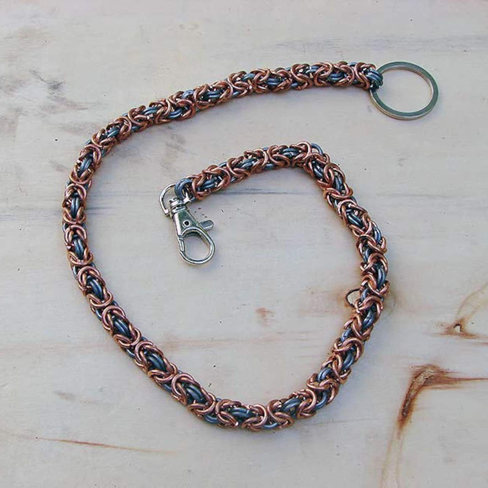 Handmade Byzantine Copper Wallet Chain - Etsy