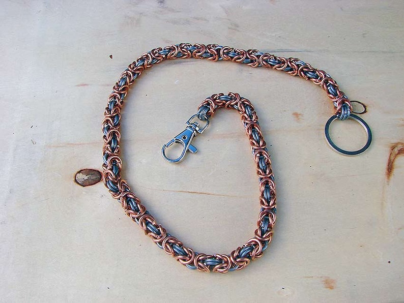 Handmade Byzantine Copper Wallet Chain - Etsy