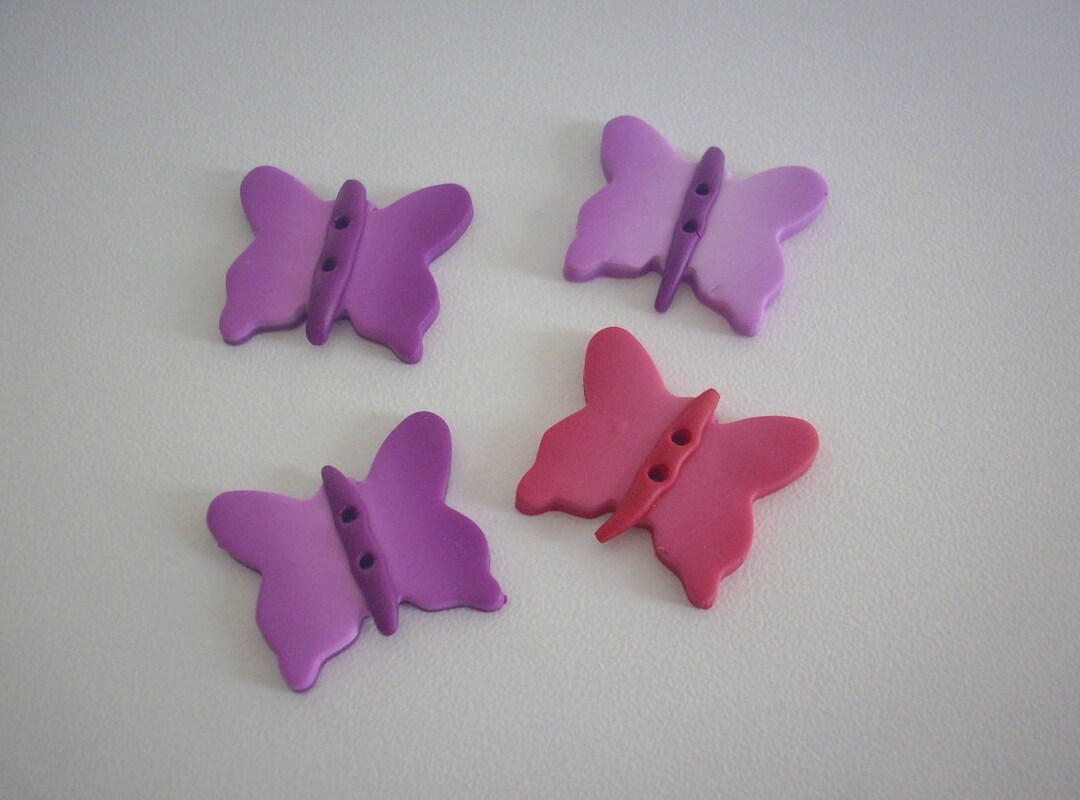 Lot Fimo PAPILLON Buttons Handmade Button in Fimo Polymer Paste - Etsy