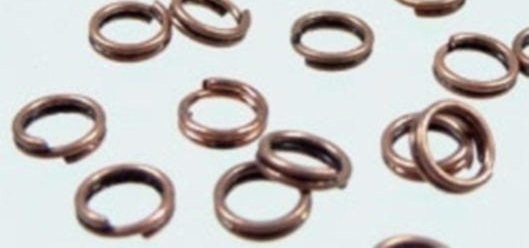 50 Double Metal Jump Rings 7 Mm Copper Color Iron Double Loops Jump ...