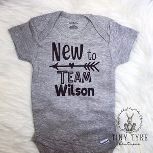 New to the Team Onesie®, Personalized Onesie®, New Baby Onesie®, Birth ...