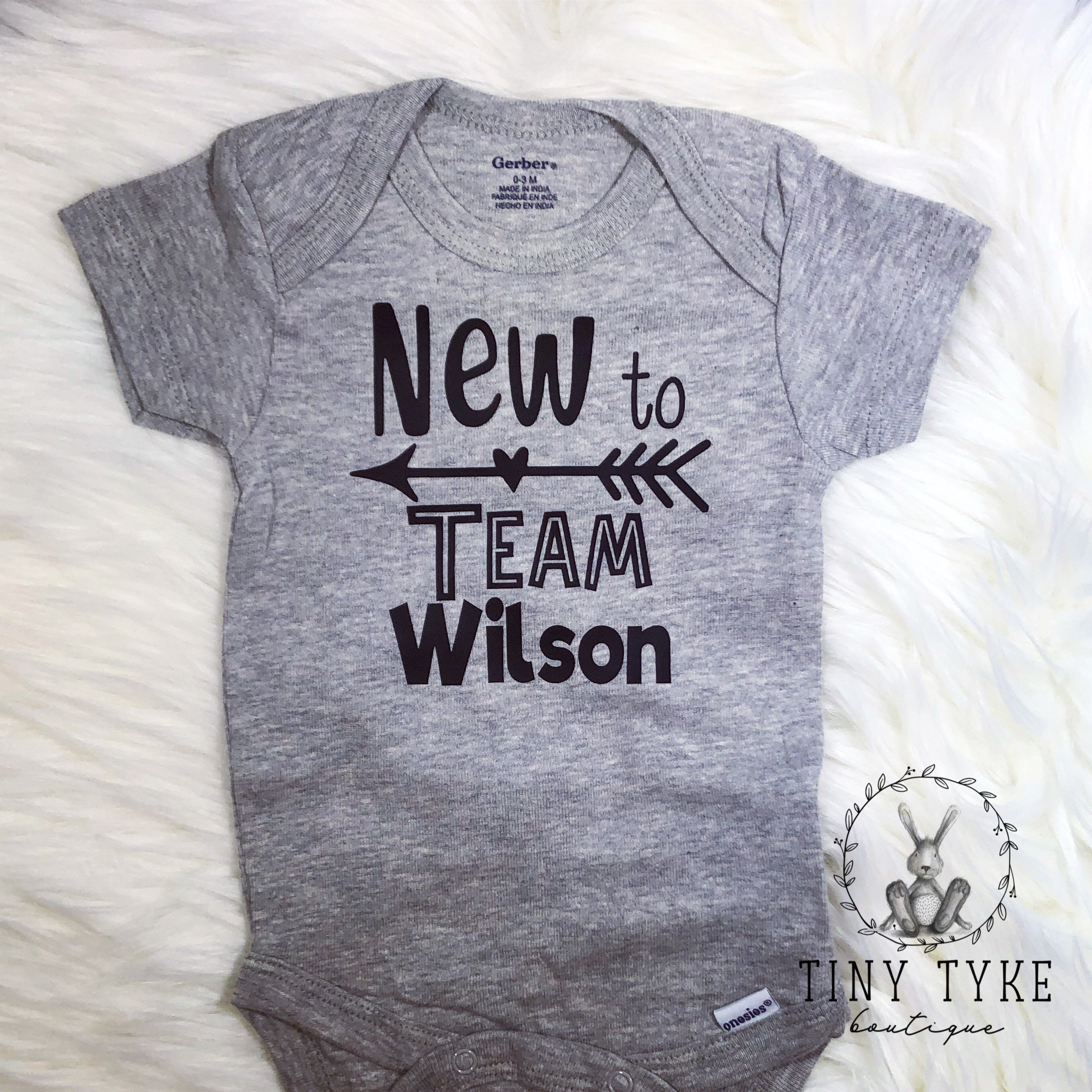 New to the Team Onesie® Personalized Onesie® New Baby | Etsy