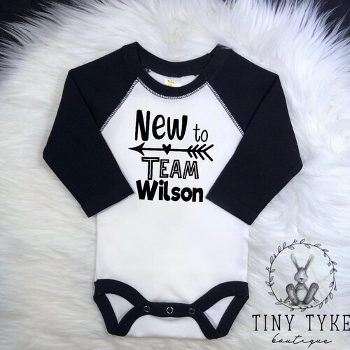 New to the Team Onesie® Personalized Onesie® New Baby - Etsy