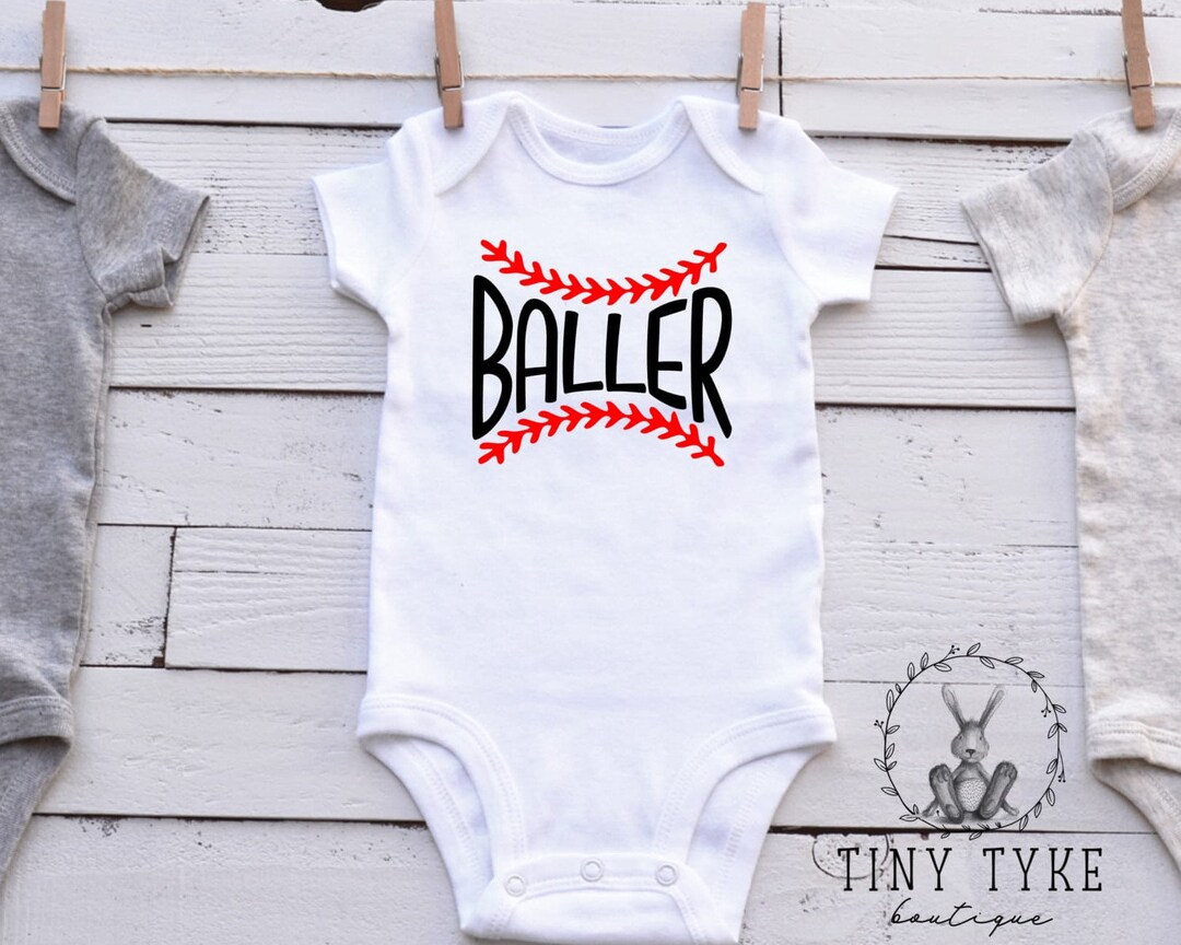 Baller baseball Onesie, body de baseball, cadeau de fête de bébé, bébé ...