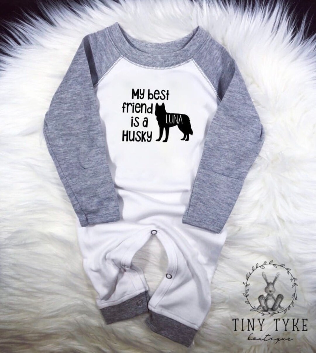My Best Friend is a Husky Bodysuit, Custom Bodysuit, Baby Clothing ...