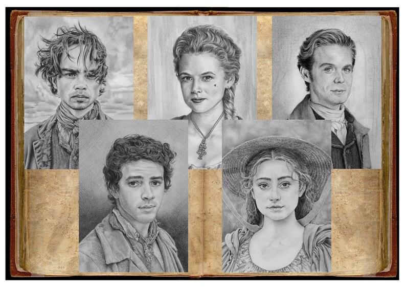 Poldark Collection 5"x7" High Quality Art Prints (price per Character ...