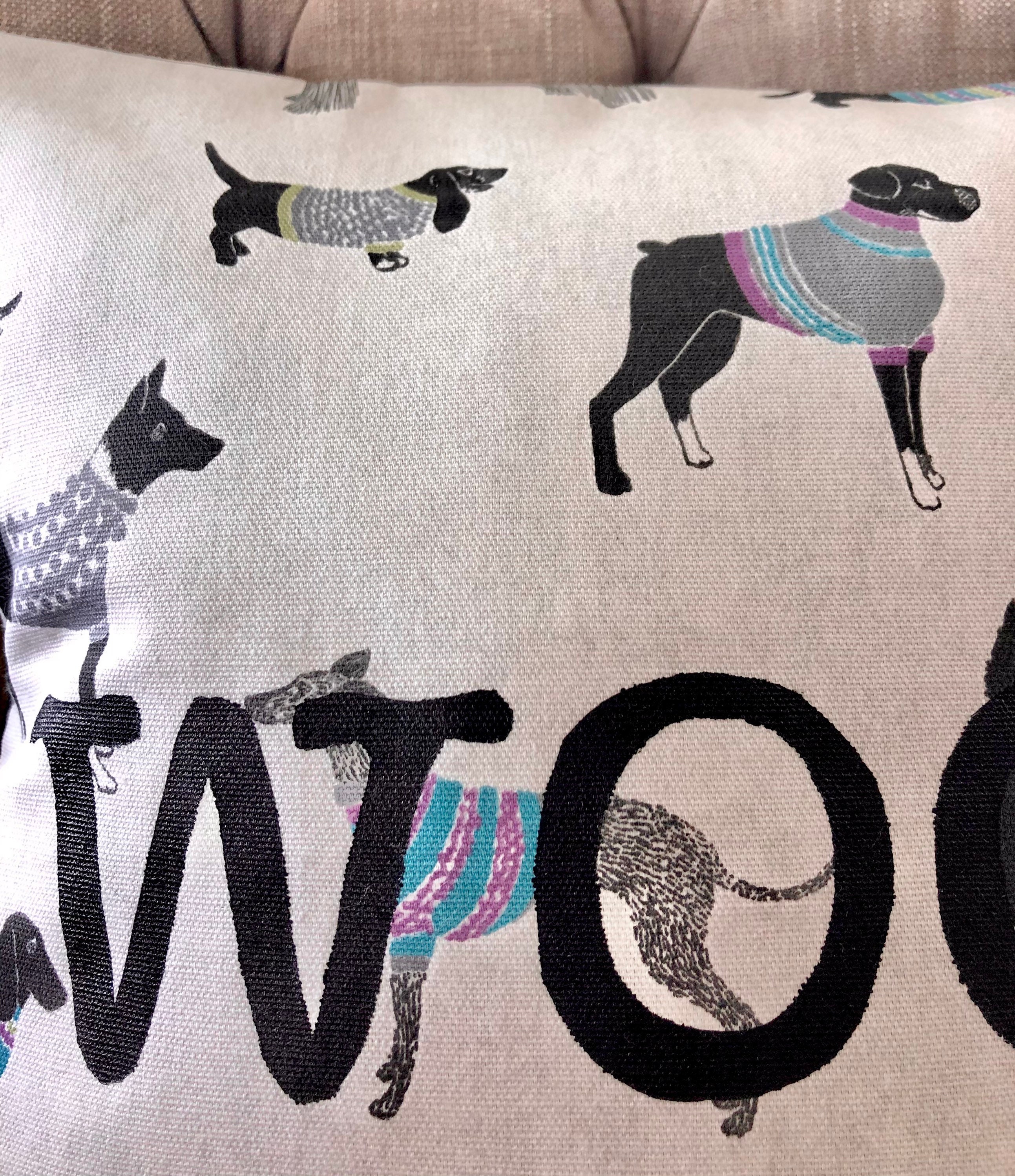 Woof Dog Pillow/pillow Cover - Etsy
