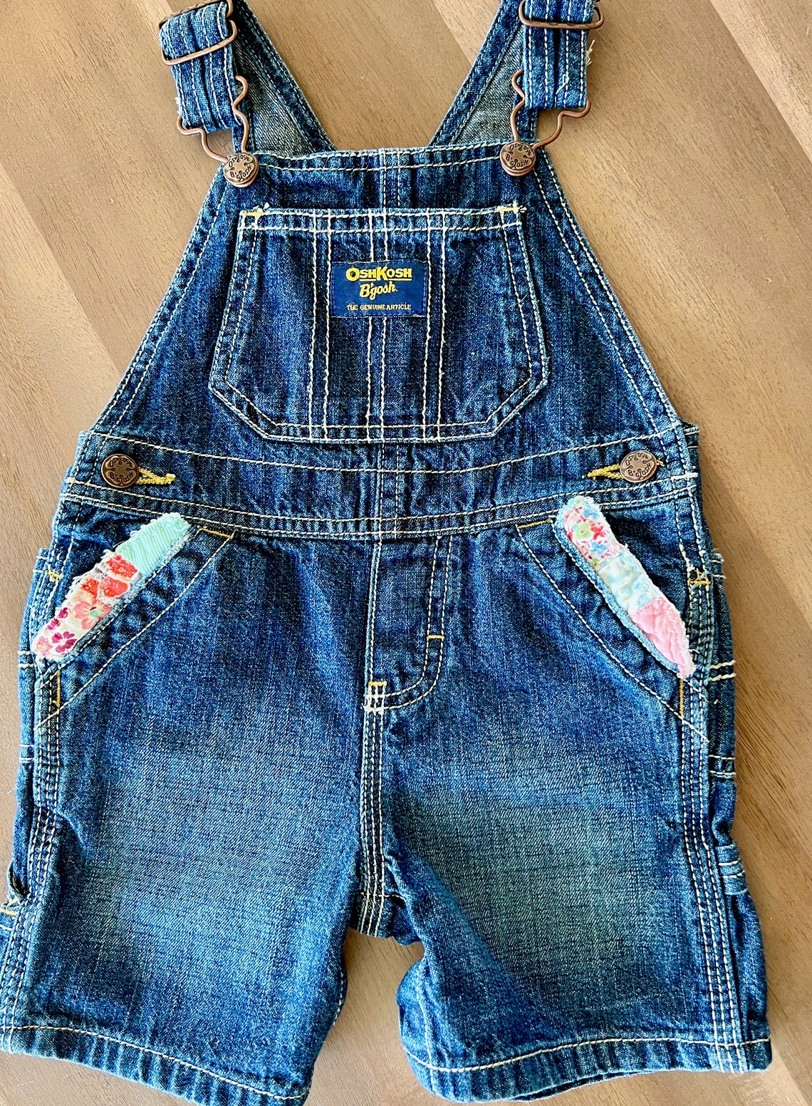 Children's Denim Overalls With Vintage Quilt Patches/upcycled ...