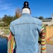 Women's Repurposed Denim Jacket With Afghan Sleeves/upcycled - Etsy