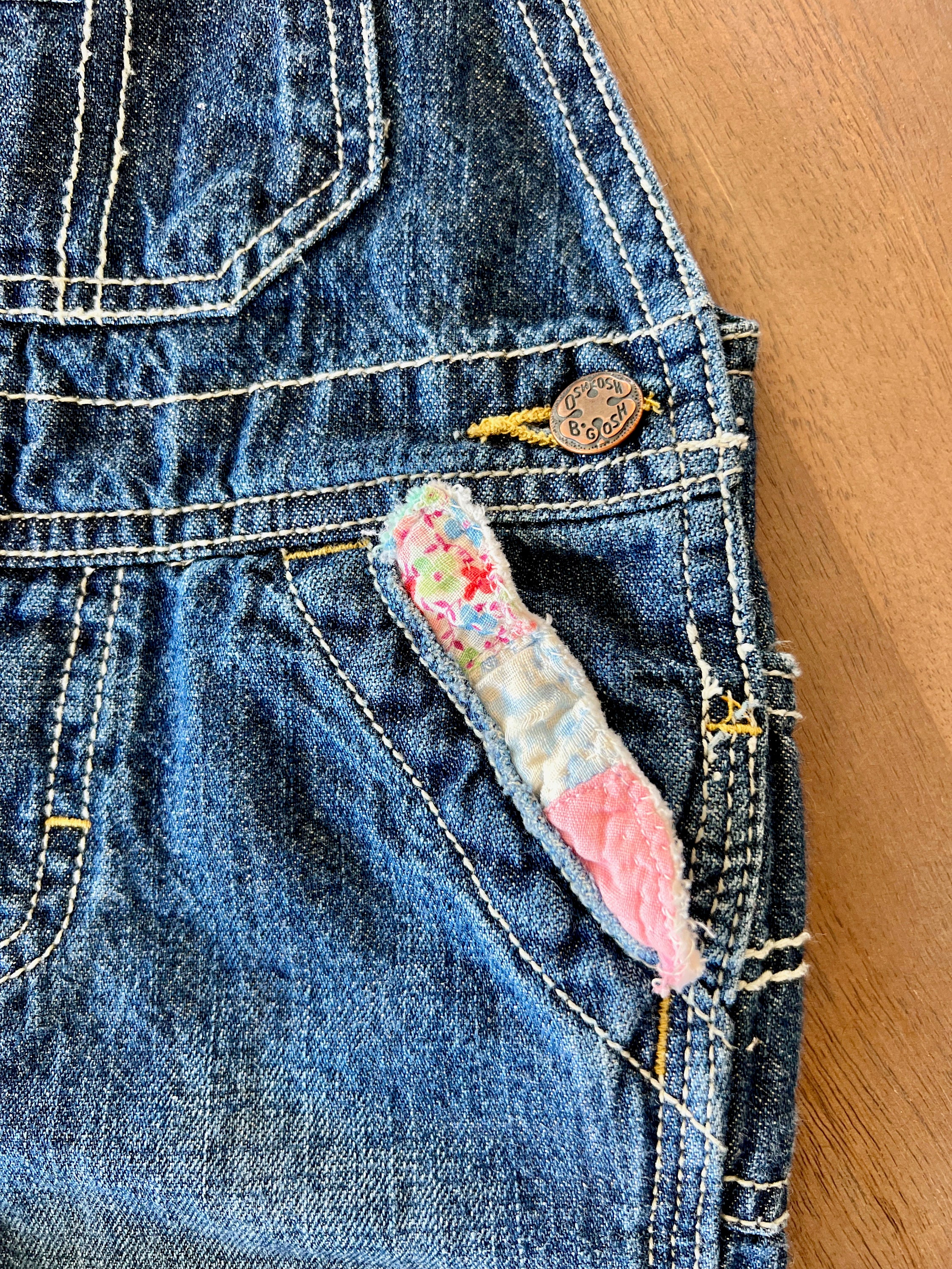 Children's Denim Overalls With Vintage Quilt Patches/upcycled ...