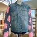 Repurposed Denim Jacket: Afghan Crochet Sleeves, Women's XL - Etsy