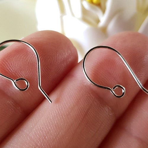 Ear Hooks Sterling Silver Large Hanging Loop Earring Wires - Etsy Australia