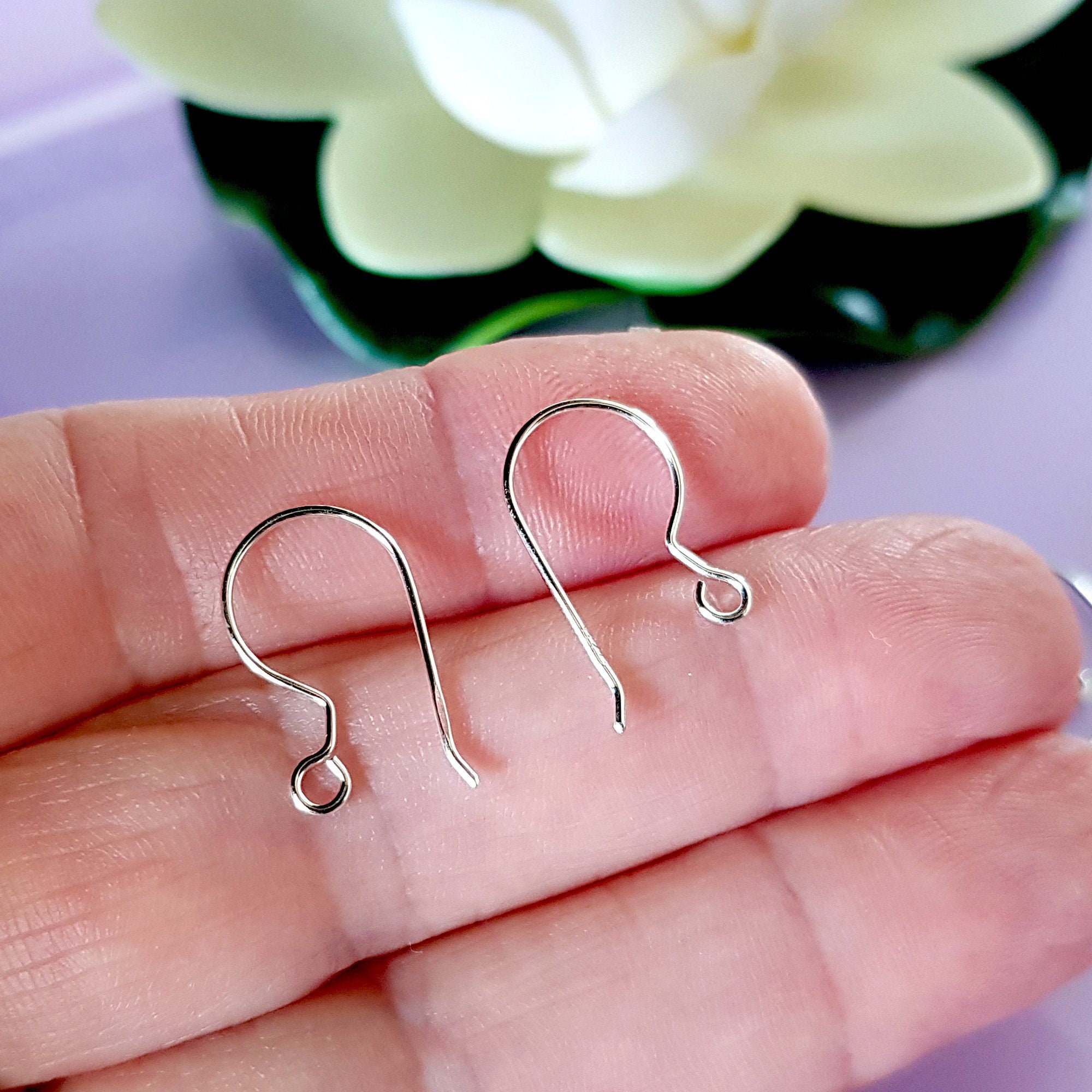Silver 925 Ear Hooks/Wires BULK 10 pcs Handmade Findings | Etsy