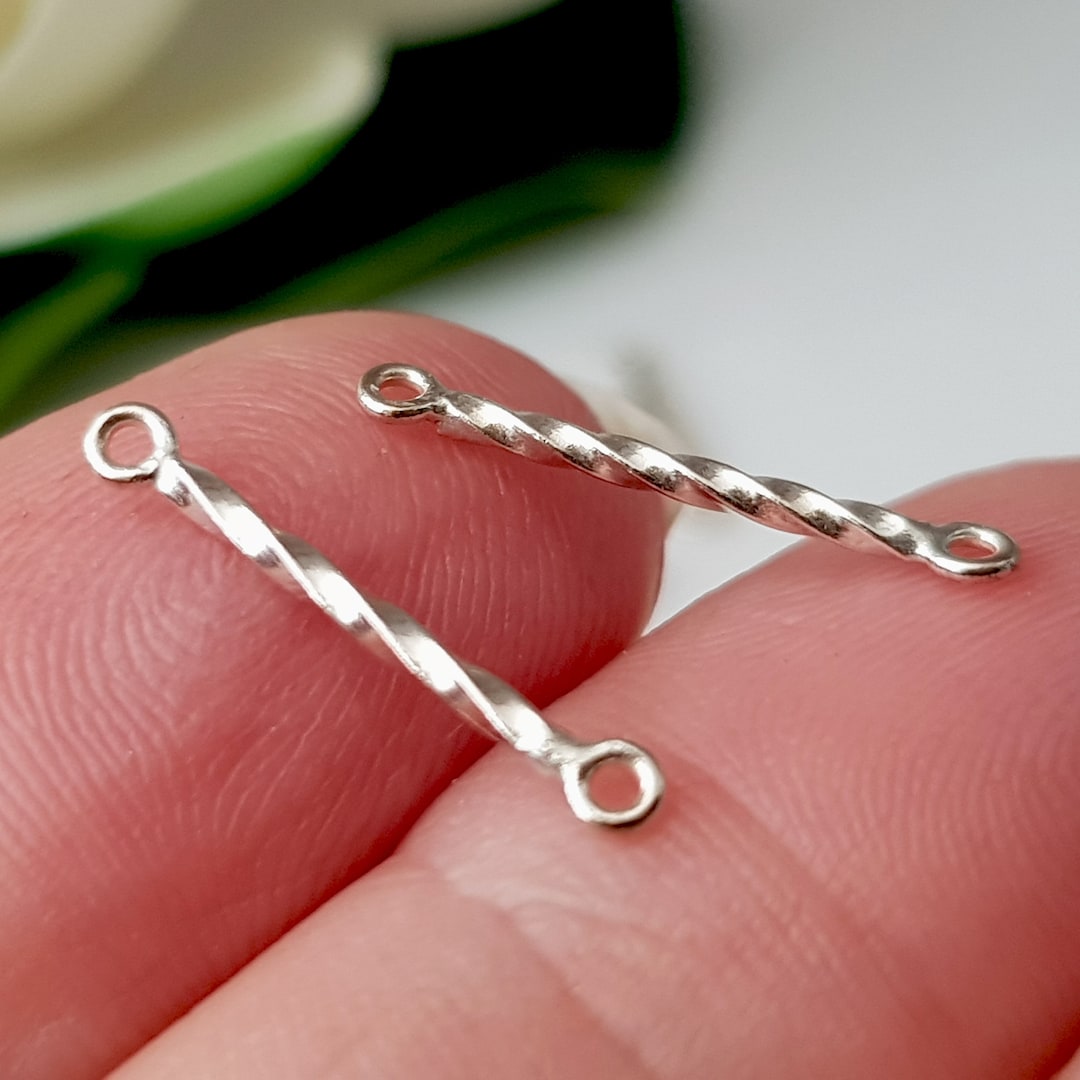 Spacer Links 18mm Twisted Sterling Silver 925 2pc Pack Spacer Links ...
