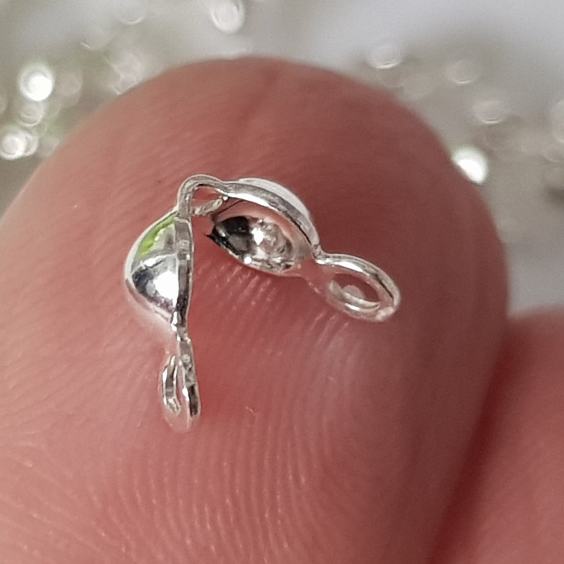 Sterling Silver Clam Shell Bead Tips 3.8mm Cup. Pack of 10 | Etsy