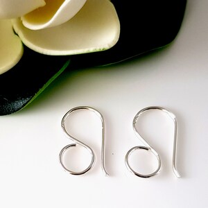 Ear Hooks, Sterling Silver Large Hanging Loop Earring Wires, DIY ...