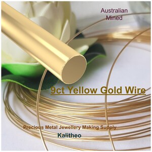 9k Solid Yellow Gold Round Wire: Australian Mined Jewelry Supply - Etsy ...