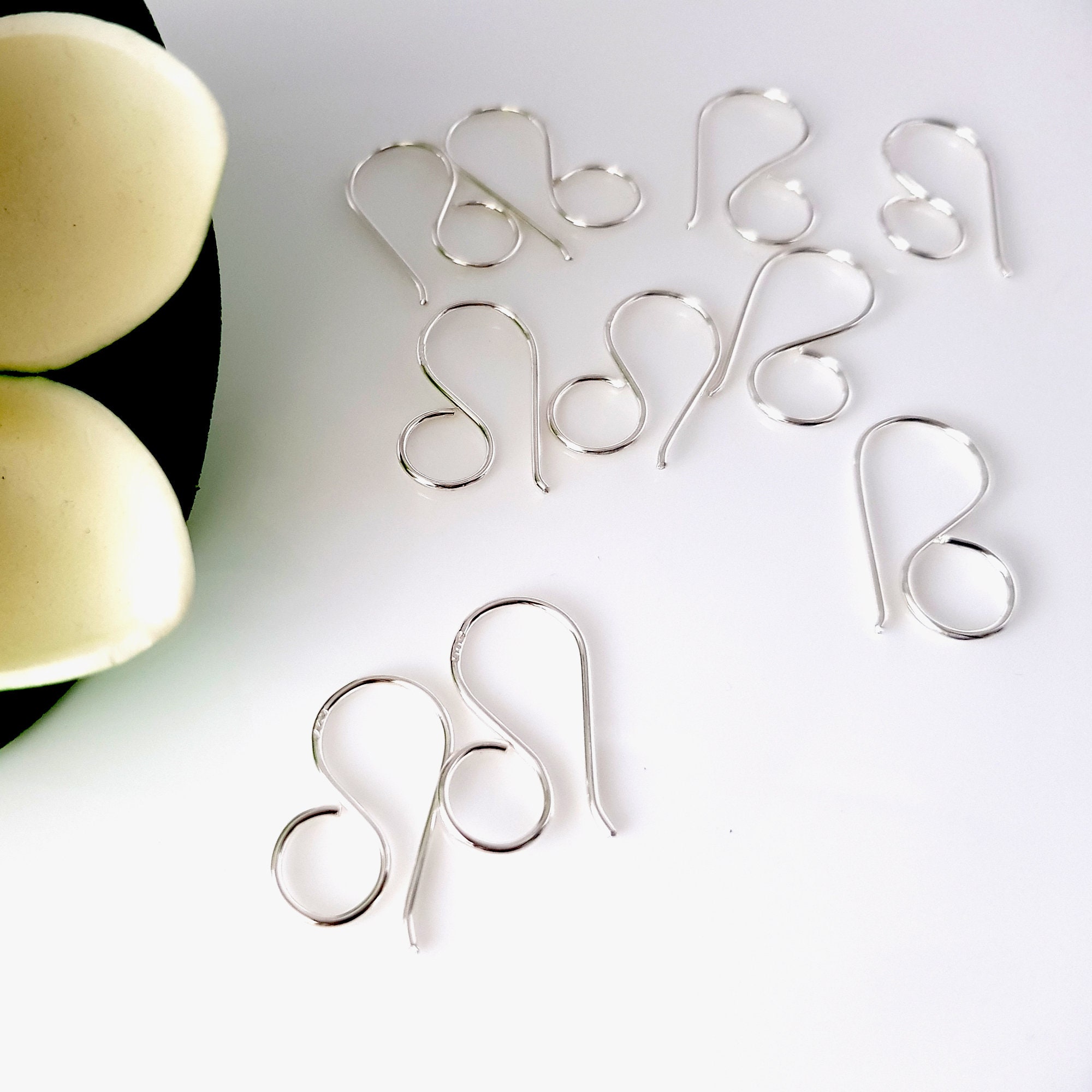 Ear Hooks Sterling Silver Large Hanging Loop Earring Wires - Etsy Australia