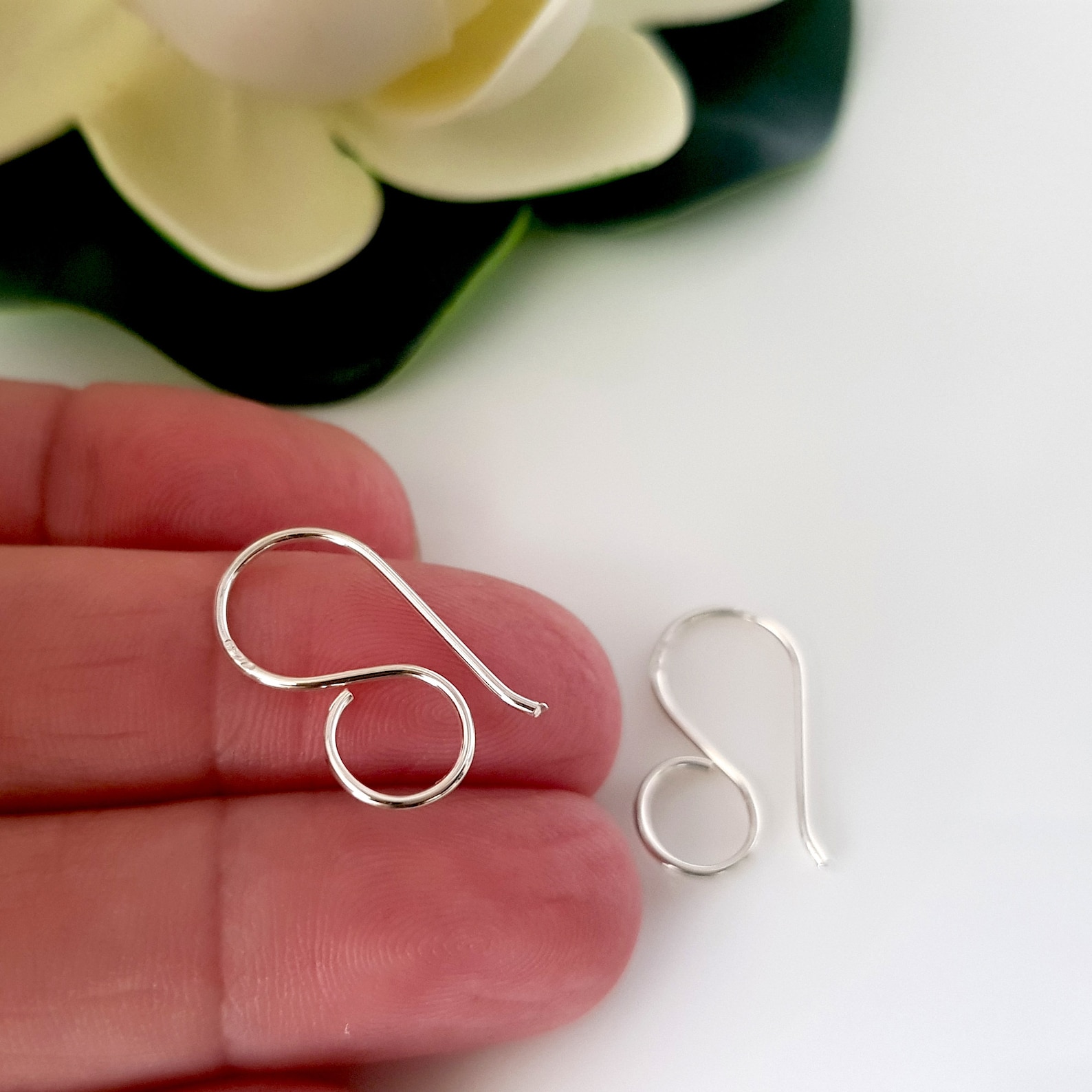 Ear Hooks Sterling Silver Large Hanging Loop Earring Wires - Etsy Australia
