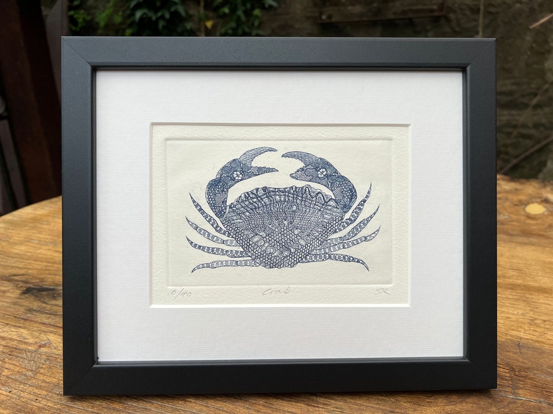 Blue Crab Etching - Etsy