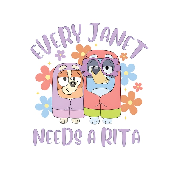 Bluey Janet and Rita Png - Etsy Canada