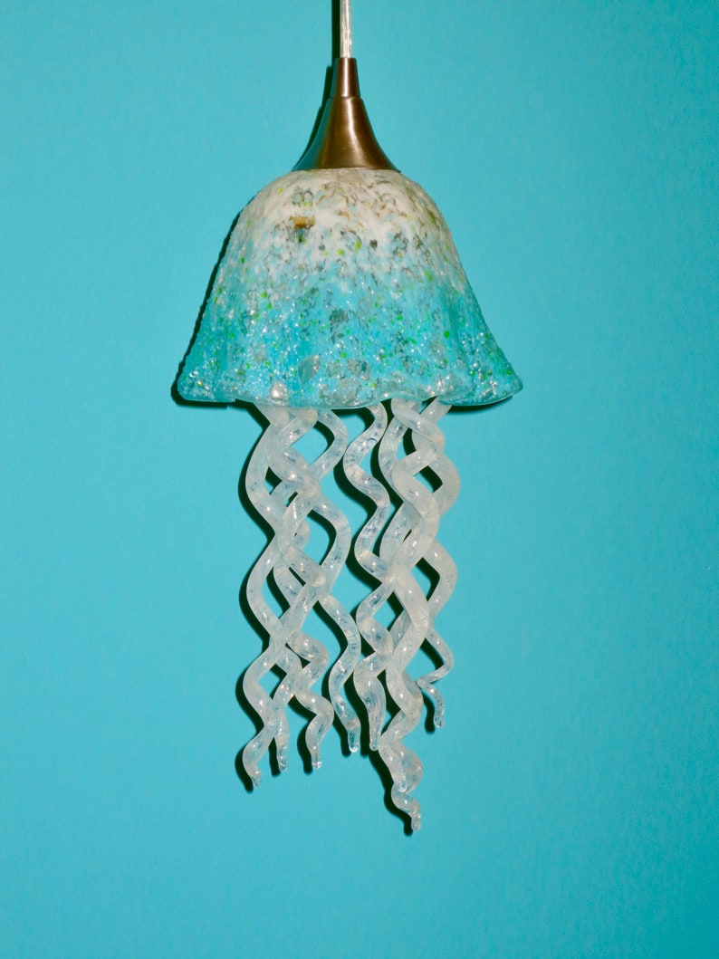 Jellyfish Pendant Light / Chandelier / Blown Glass / Pendant Light ...