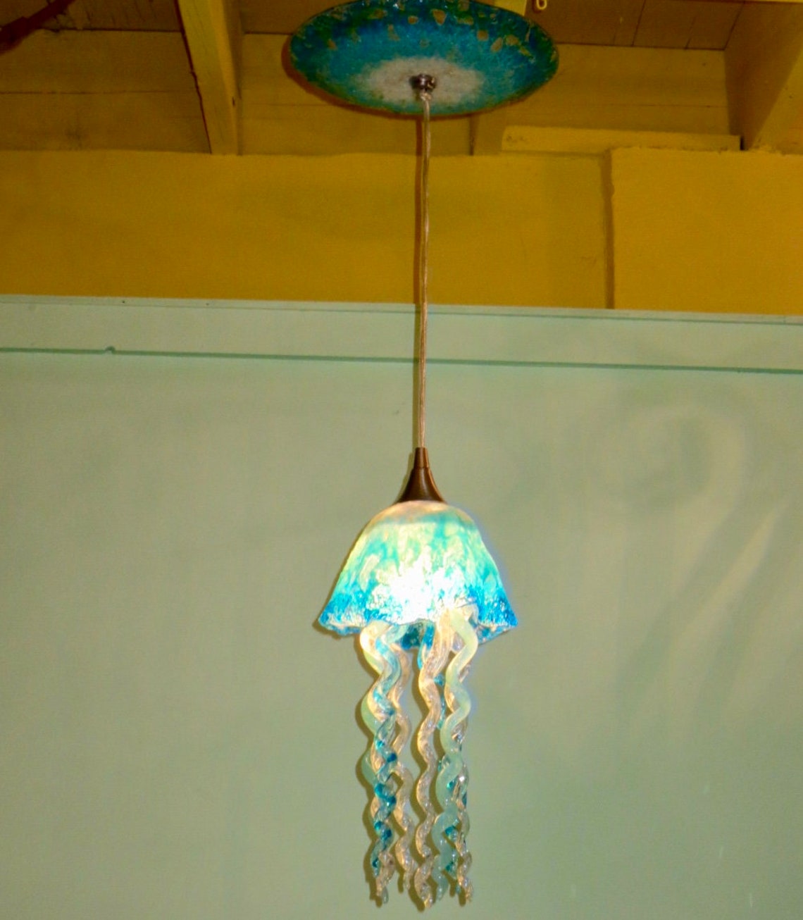 Jellyfish Pendant Light / Chandelier / Lighting / Blown Glass - Etsy.de