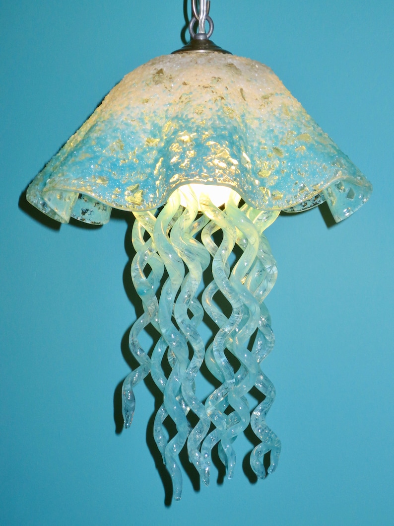 Jellyfish Pendant Light / Chandelier / Blown Glass / Pendant Light ...