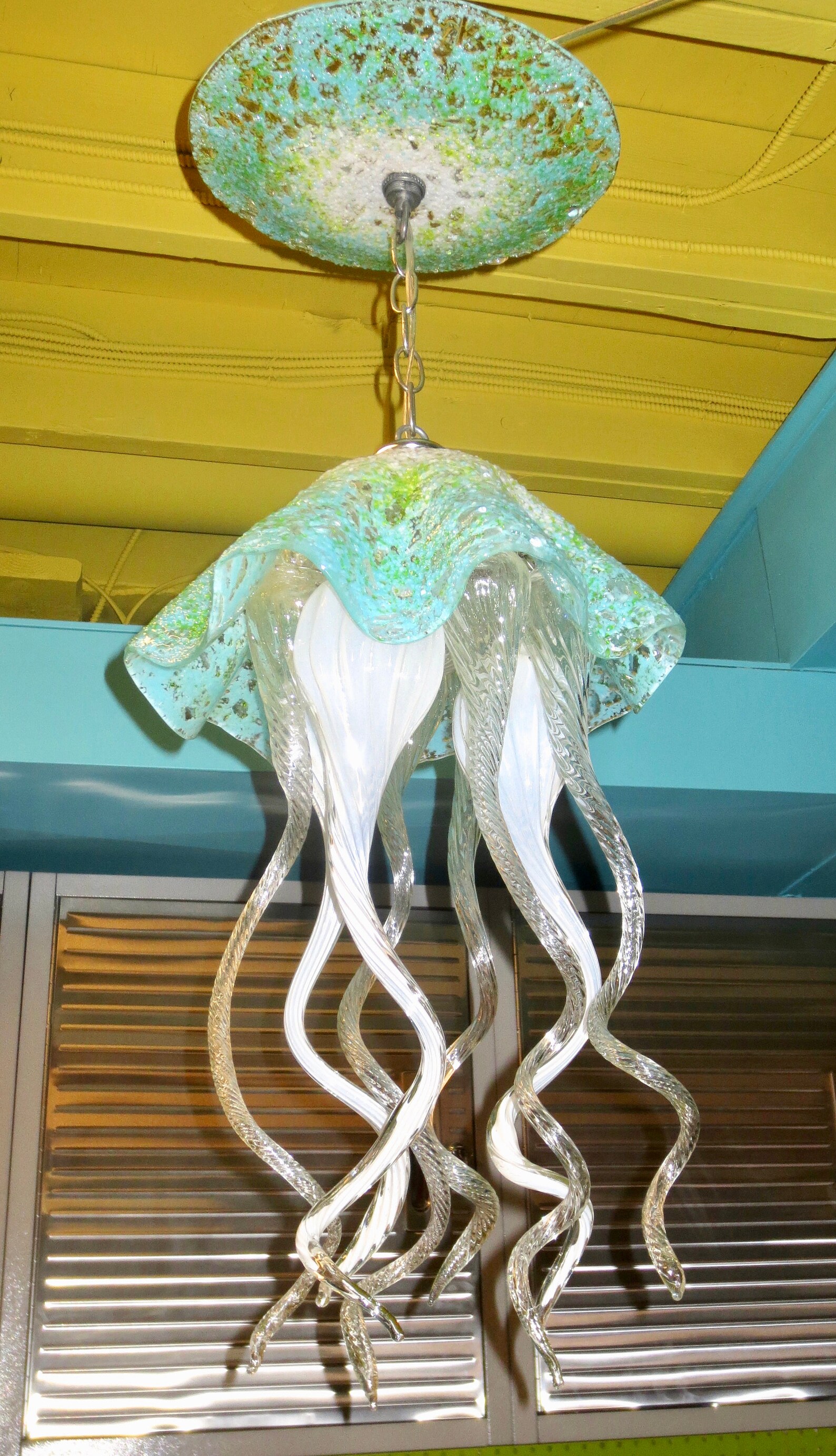 Jellyfish Pendant Light / Chandelier / Lighting / Blown Glass / Pendant ...